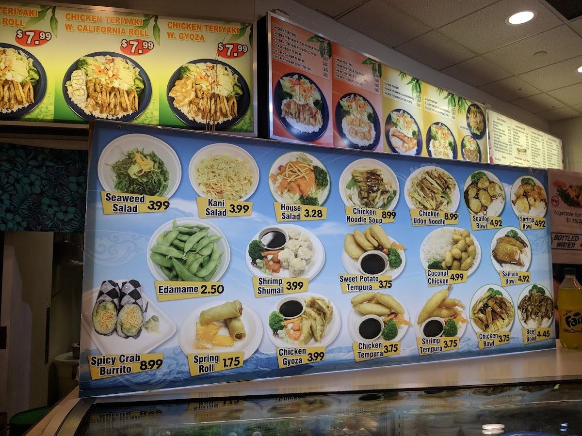 Menu at Osaka Japanese Cafe, Hamilton Township