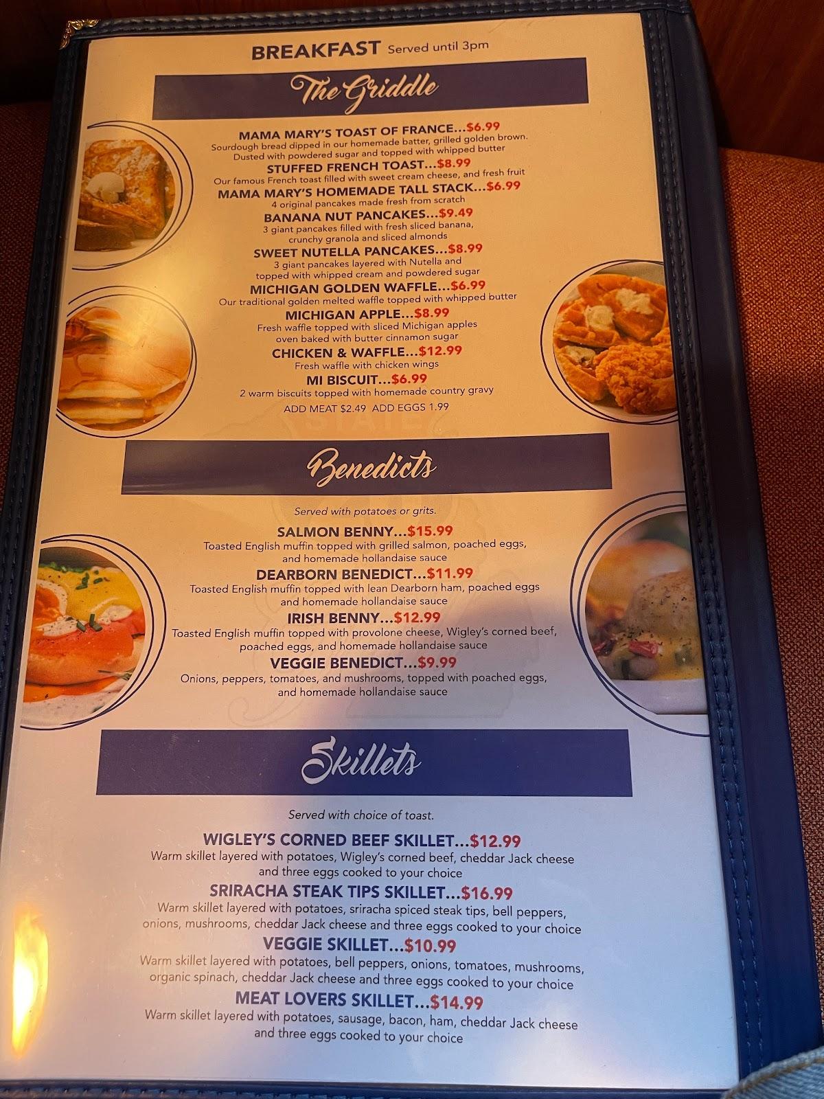 Menu at State 26 Grill restaurant, Southgate