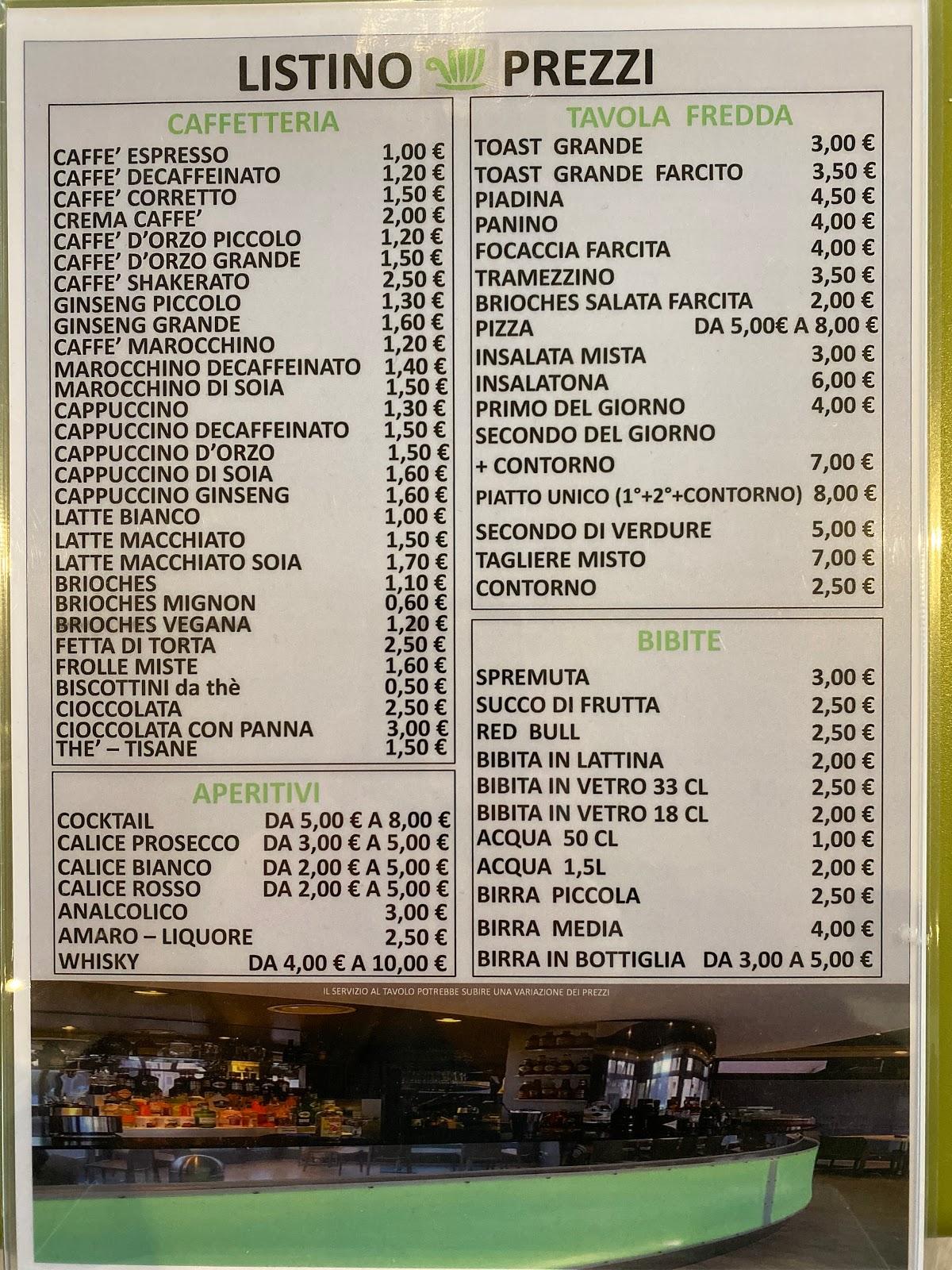 Menu da Green Bar, Milano, Via Fratelli Zoia