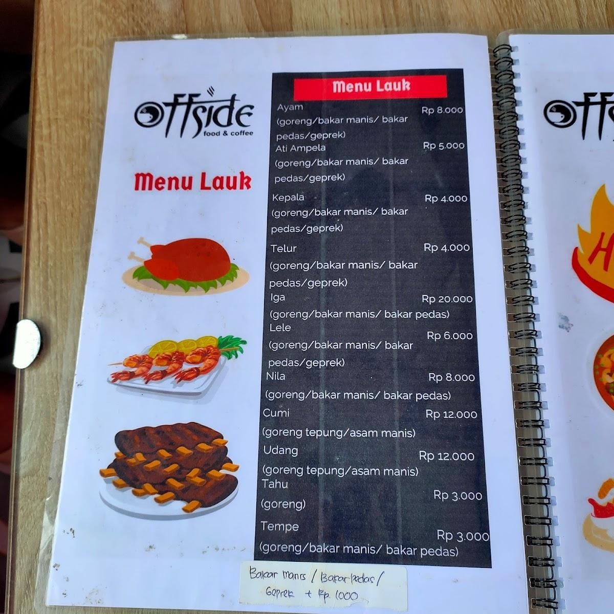 Menu at Offside Food & Coffee, Balecatur