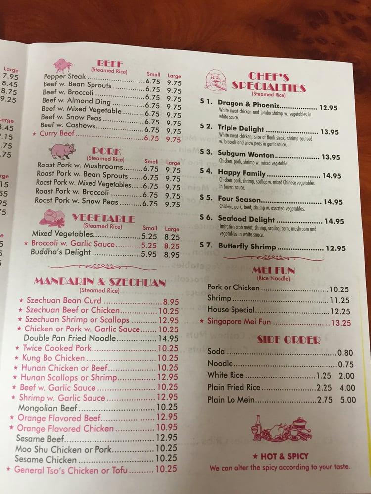 Menu at Pings Kitchen Chinese Take Out restaurant, Englewood