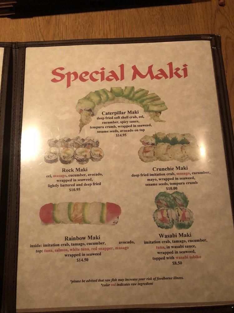 Menu at Asakusa restaurant, Fort Wayne, Lima Rd