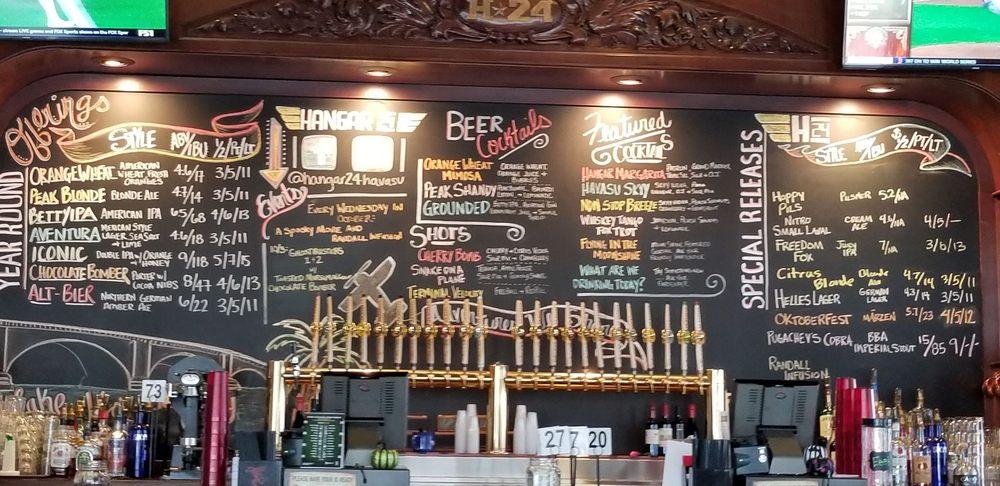 Menu at Hangar 24 Lake Havasu pub & bar, Lake Havasu City