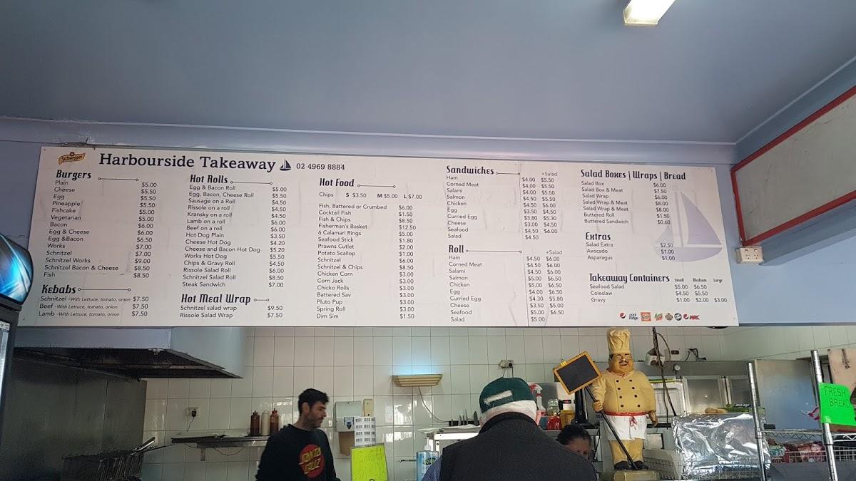 Menu at Harbourside Takeaway fast food, Wickham