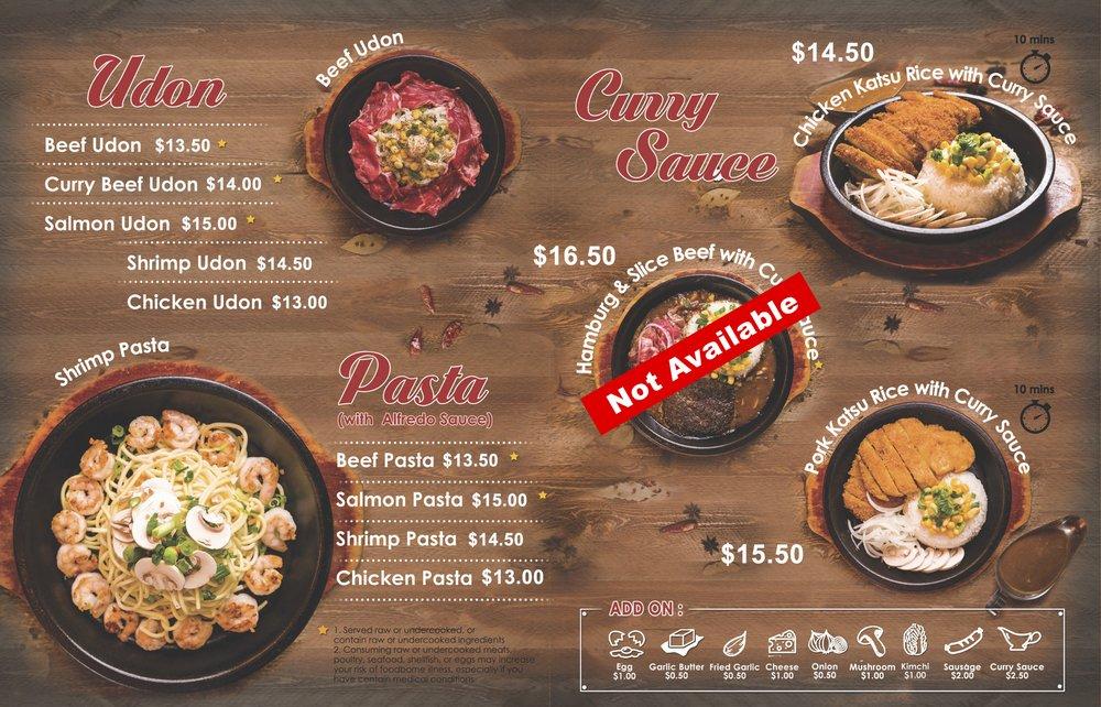 Menu at Sizzling Lunch restaurant, Fremont