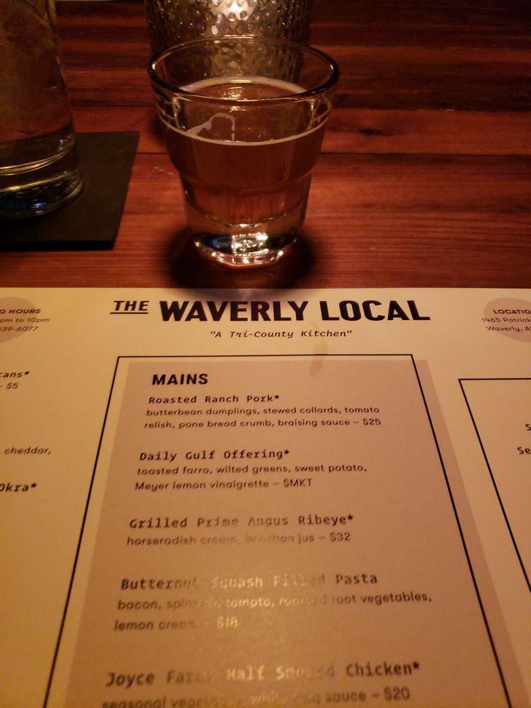 Menu at The Waverly Local pub & bar, Waverly