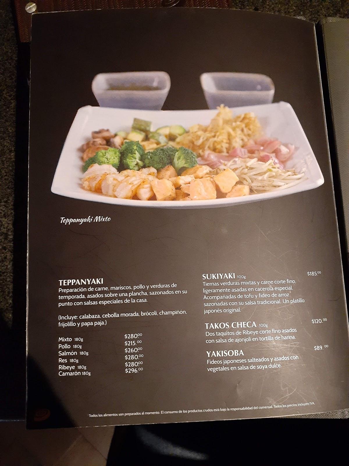 Carta de Yuniku Restaurante Japonés. La Lomita, Culiacán Rosales, Prol ...