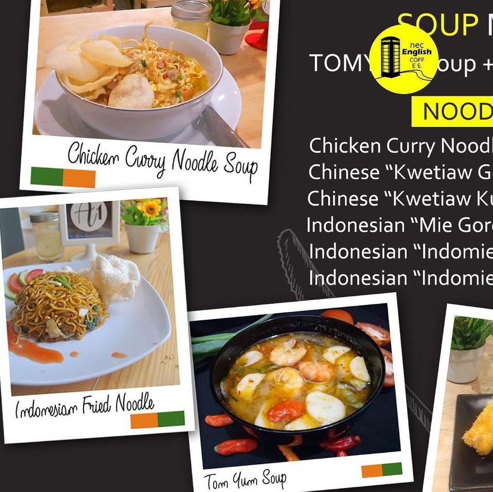 Carta de NEC English Cafe, Yakarta Oriental