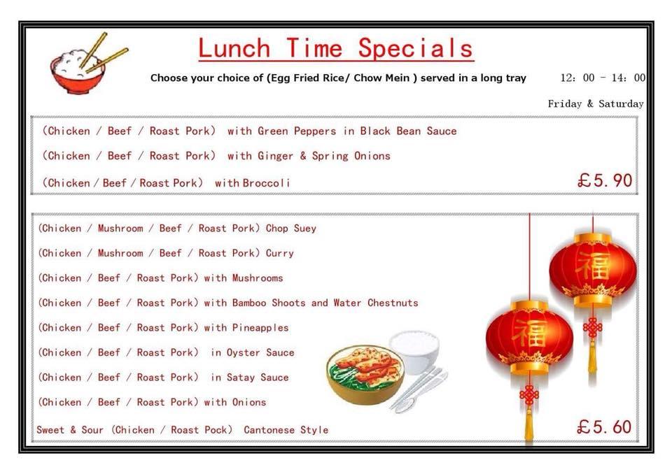 Menu at New Friend Chinese Take Away fast food, Horsham