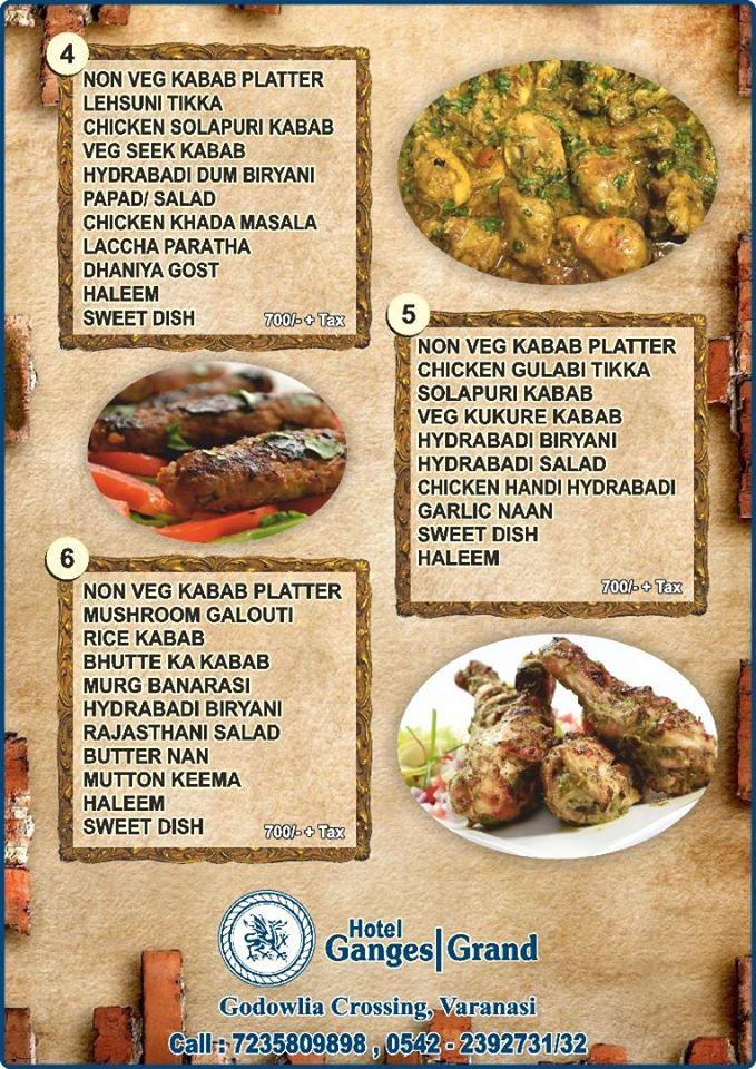 Menu at DAWAT - Hotel Ganges Grand, Varanasi