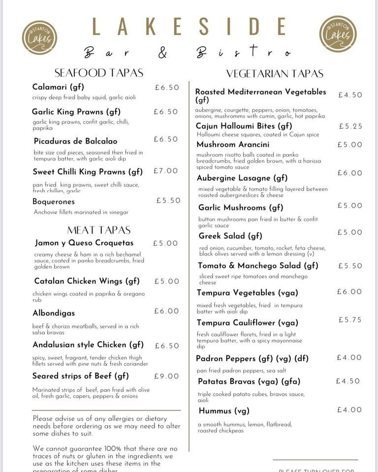 Menu at @Stanton Lakes restaurant, Stoney Stanton
