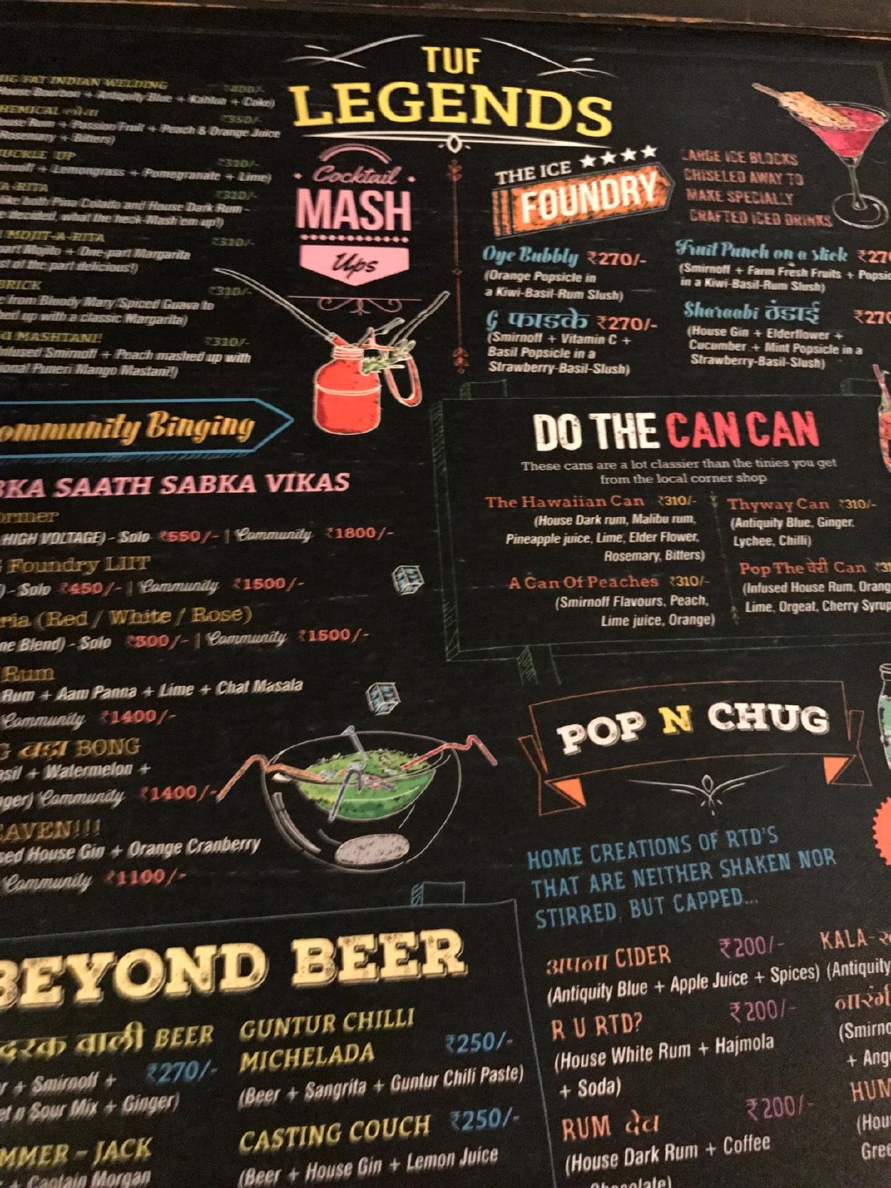 Menu at The Urban Foundry, Baner, Pune, 1