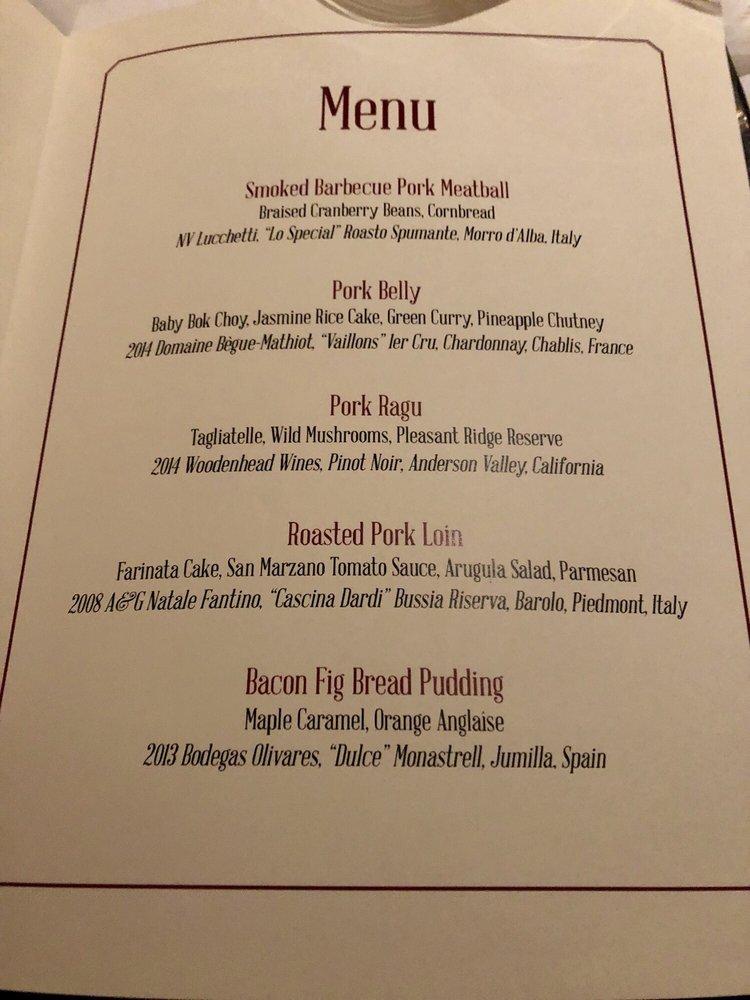 Menu at Bacchus - A Bartolotta Restaurant, Milwaukee