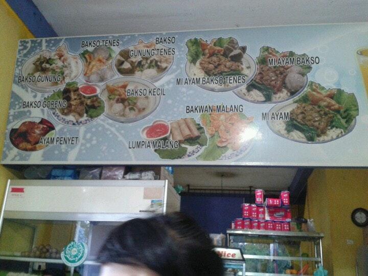 Menu at Bakso Gunung Jodoh restaurant, Batam, Jl. Duyung