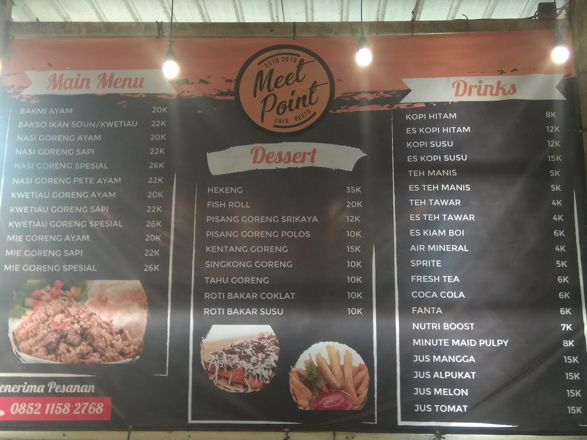 Menu at Meet Point Cafe and resto, Tangerang