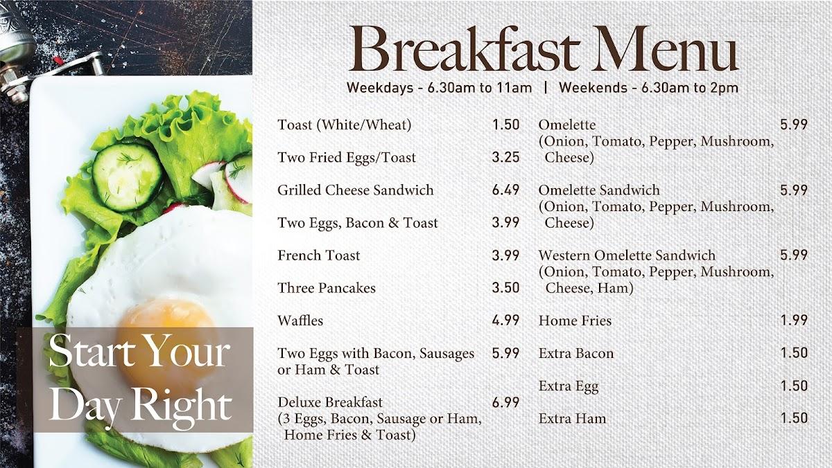 Carta de R Bakery Cafe, Toronto, 326 Marlee Ave