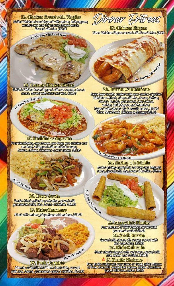 Menu at Dos Botellas Mexican Restaurant, Birmingham, Edwards Lake Rd