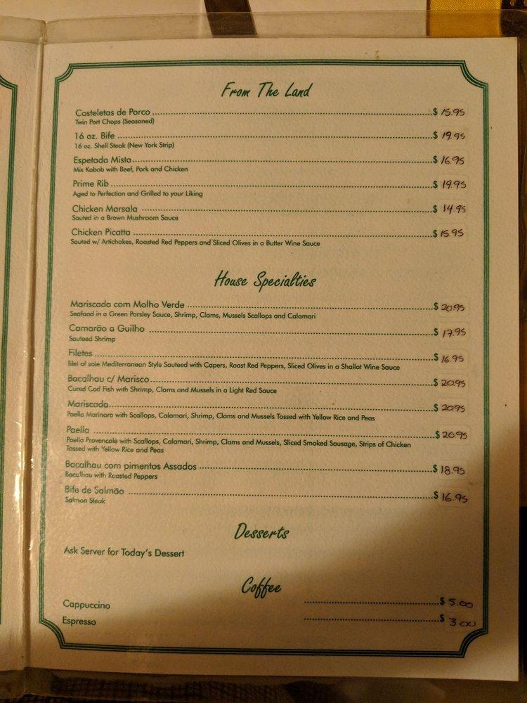 Menu at Port Cafe, Garden City Park