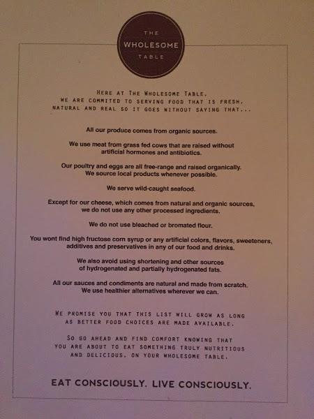 Menu at The Wholesome Table BGC restaurant, Taguig, Central Square