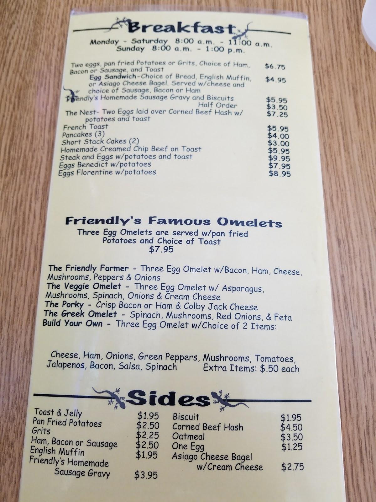 Menu at Friendly Tavern pub & bar, Redington Shores