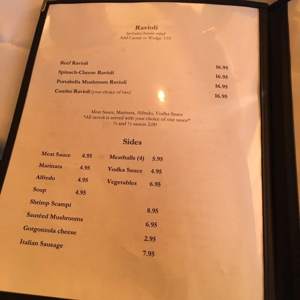 Menu at La Trattoria Italian Restaurant, Greenwood