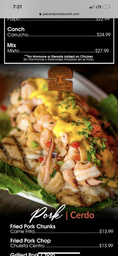 Carta de Pal Campo Restaurant, Orlando