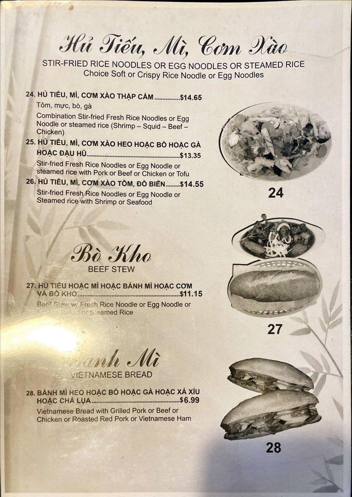 Menu at Pho Tan restaurant, Lakeland, S Combee Rd