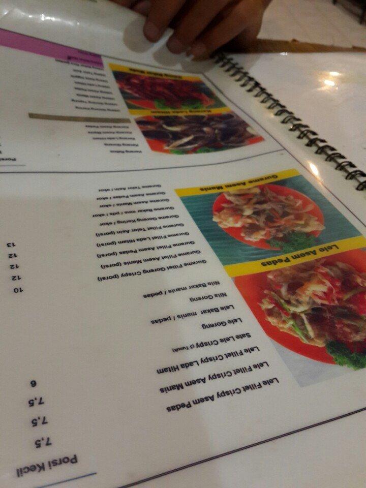 Menu at Pondok Ikan Dua Putri restaurant, Yogyakarta, Jl. Prof. Herman ...