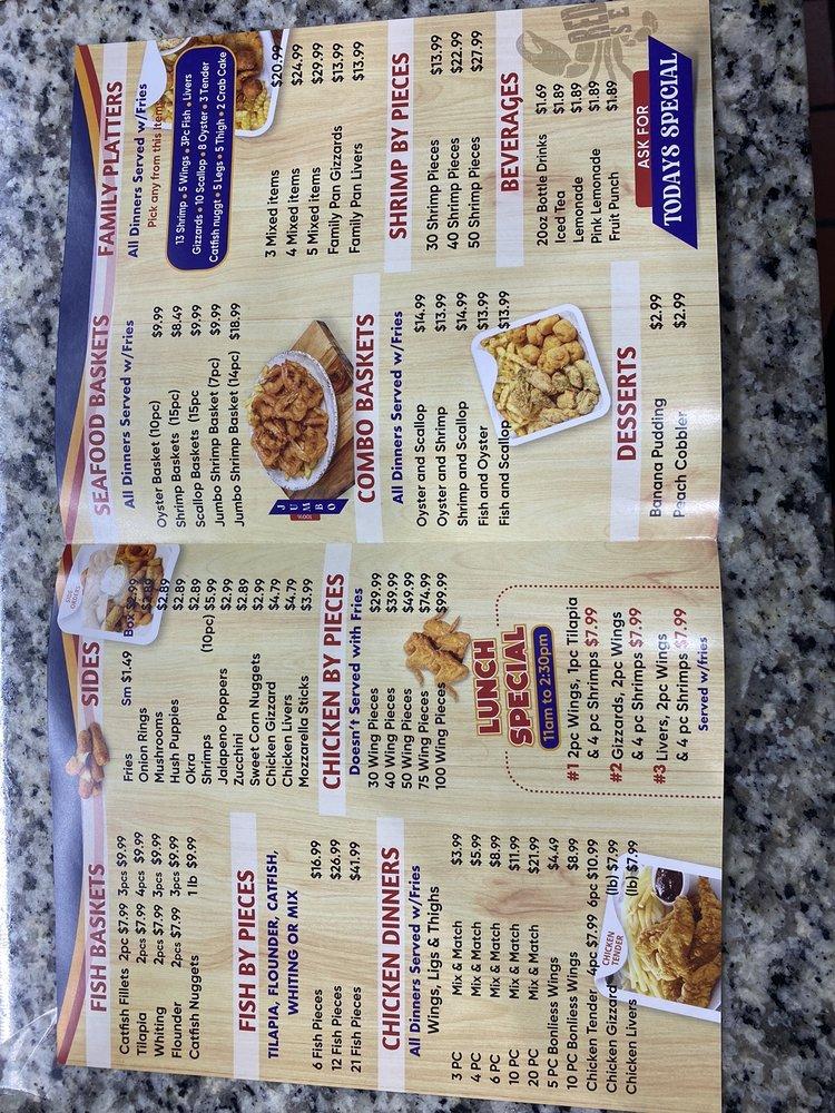 Menu at Red Harbor, Jacksonville