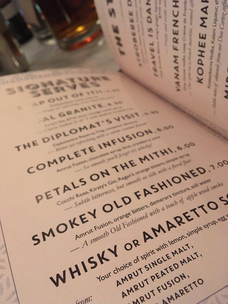 Menu at Chaakoo Bombay Cafe, Glasgow