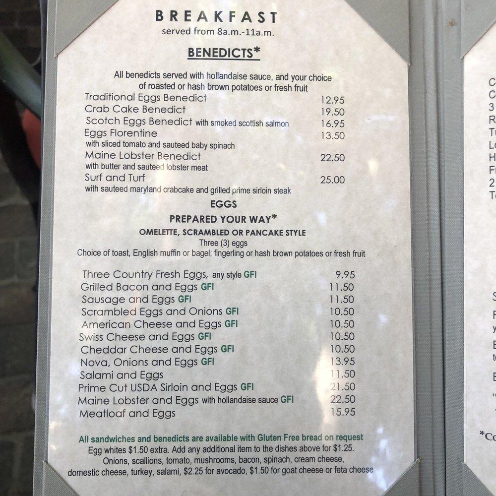Menu at Spencer's Restaurant, Palm Springs