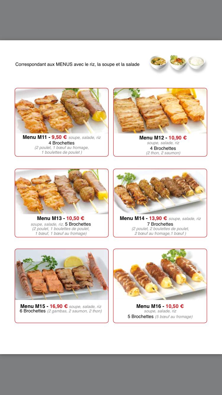 Menu at Nishi Sushi restaurant, Levallois-Perret