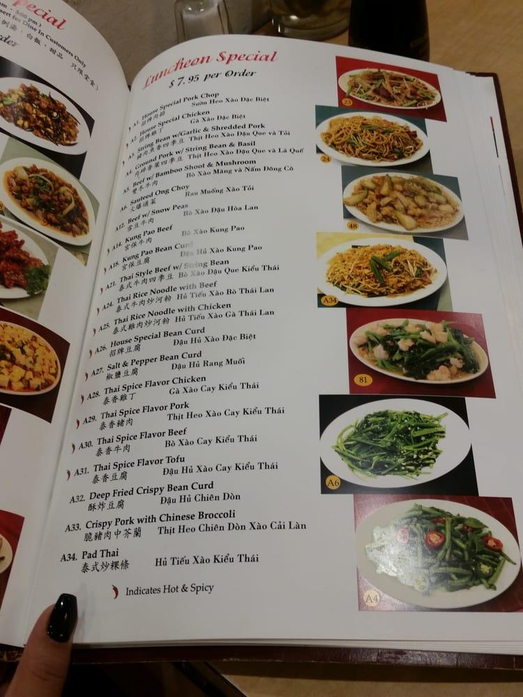 Menu at Seafood Cove restaurant, Garden Grove, Westminster Blvd.