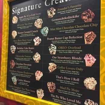 Menu at Cold Stone Creamery, Owensboro
