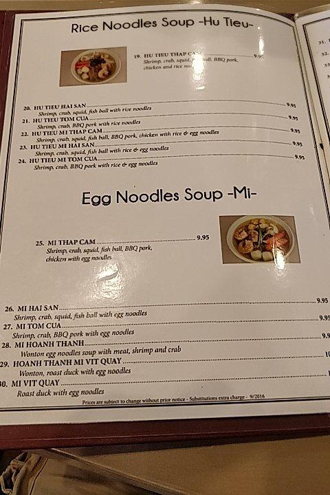 Menu at Saigon Basil restaurant, Northglenn