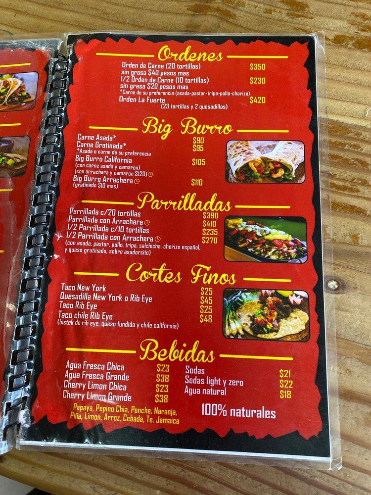 Carta del restaurante Asadero El Fuerte, Mexicali, Av. San Pedro ...