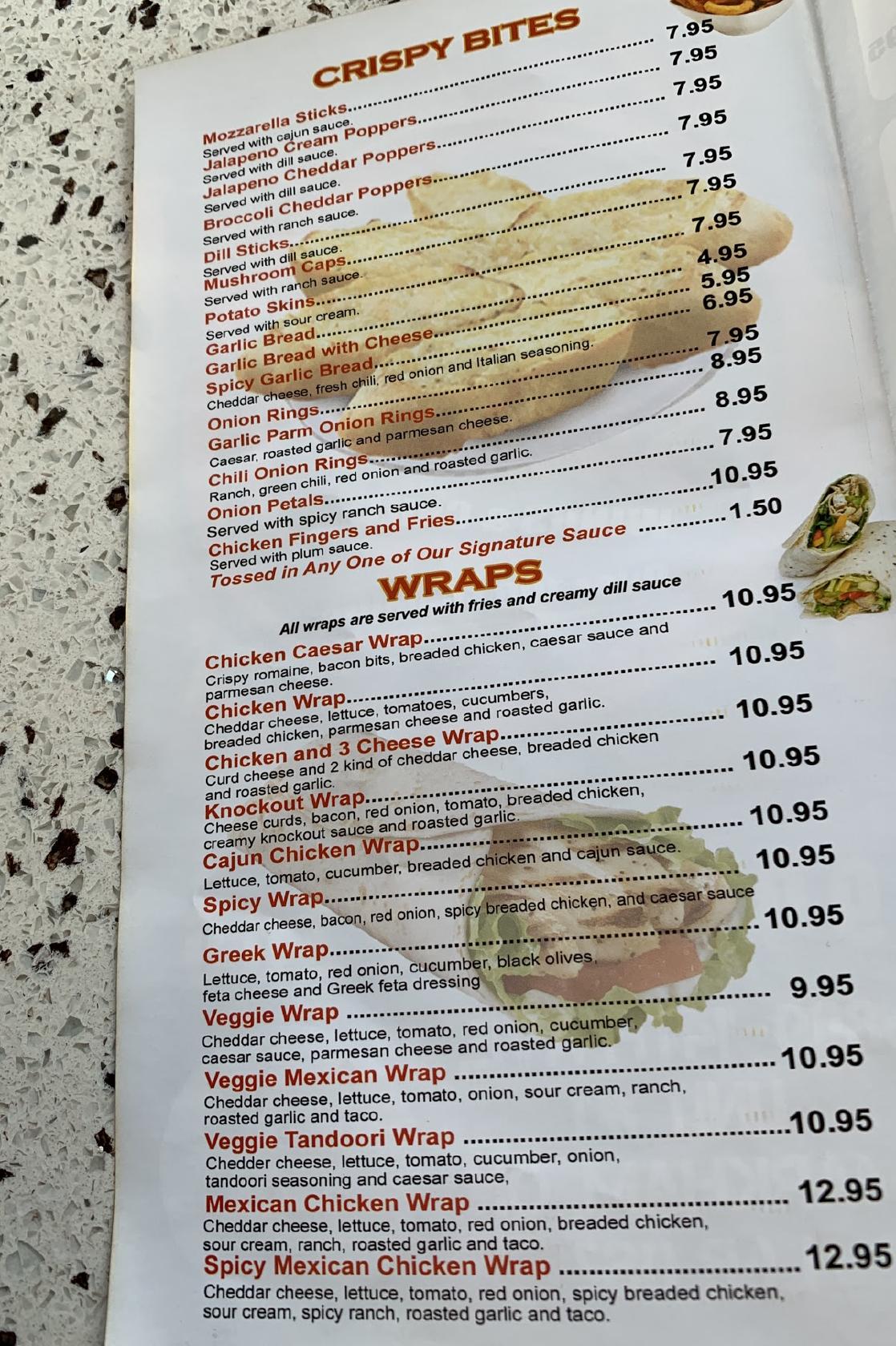 Menu at Fire Wing Station restaurant, Markham