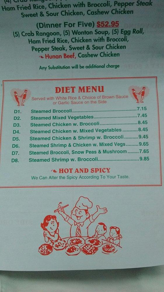 Menu at Number 1 Chinese Food restaurant, Paducah