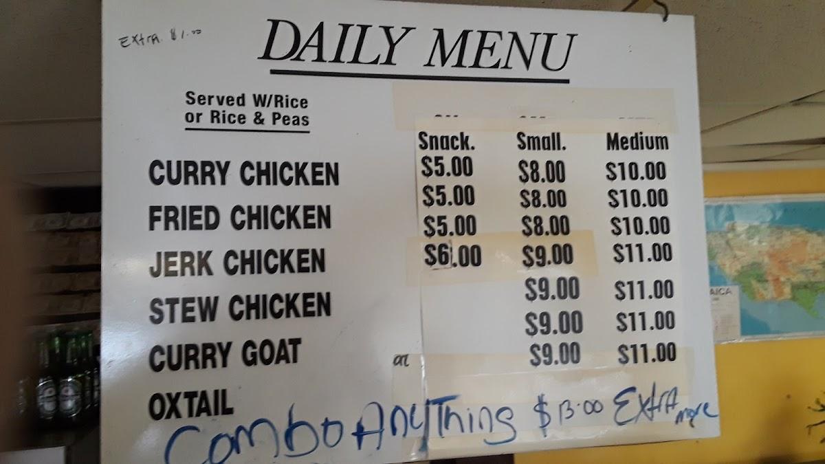 Menu at D and G Jamaican Cuisine restaurant, Springfield