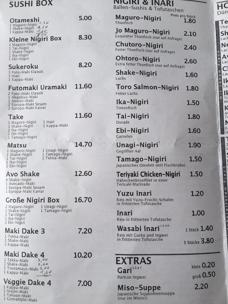 Speisekarte von Superkato restaurant, Frankfurt am Main