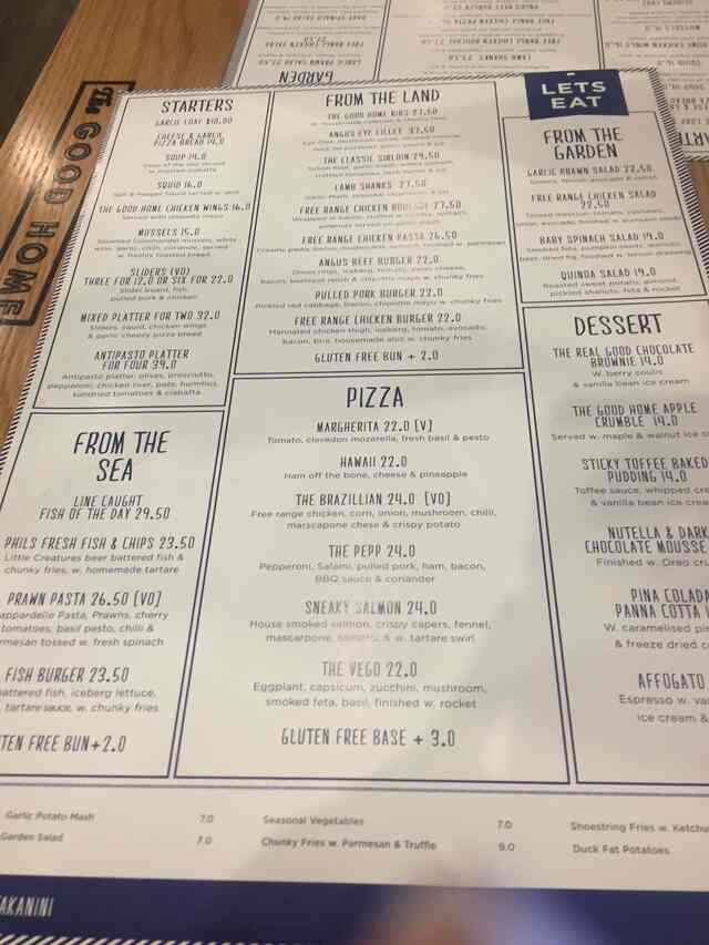 Menu at The Good Home Takanini pizzeria, Takanini, 260 Great South Rd