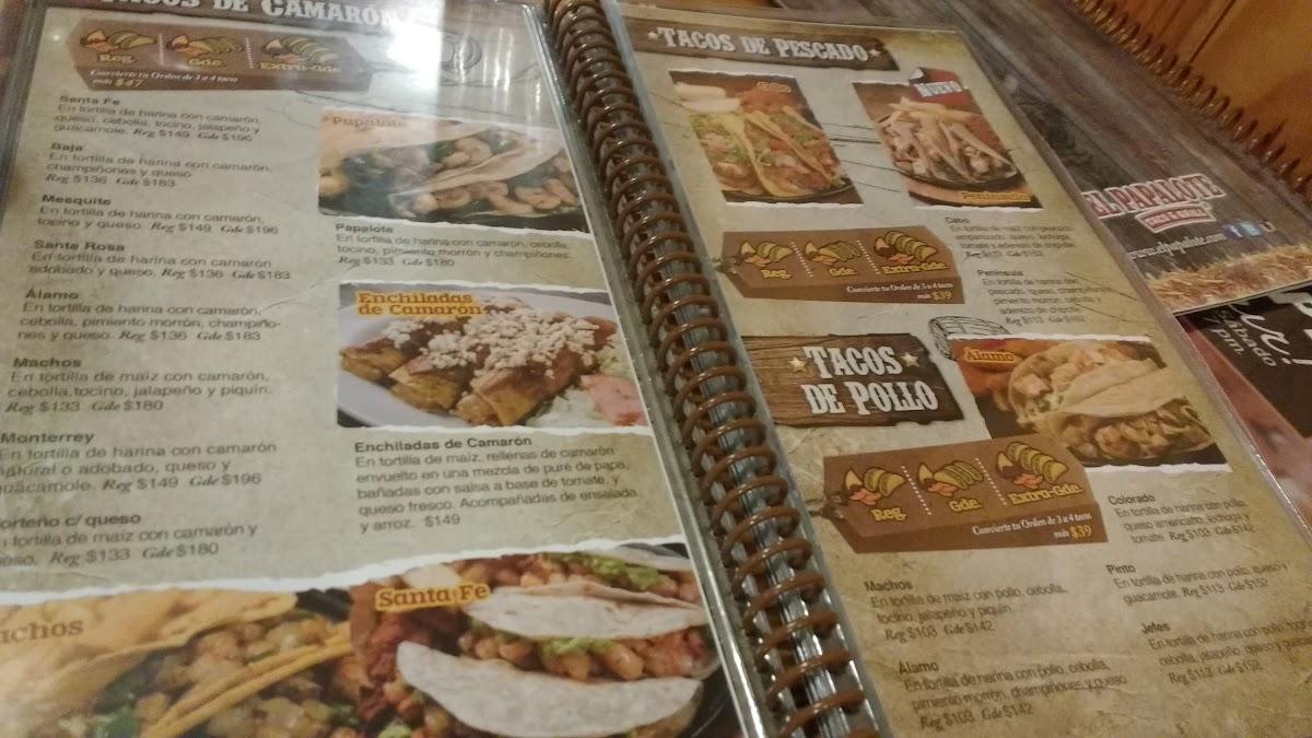 Menu at El Papalote Taco & Grill Linda Vista restaurant, Monterrey, Av ...