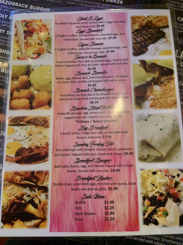 Menu at Purple Onion restaurant, Cabot, S Pine St