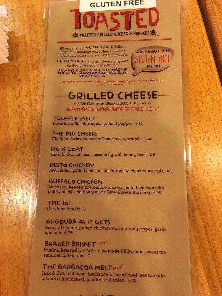 Menu at Toasted - Winter Park restaurant, Winter Park, Aloma Ave
