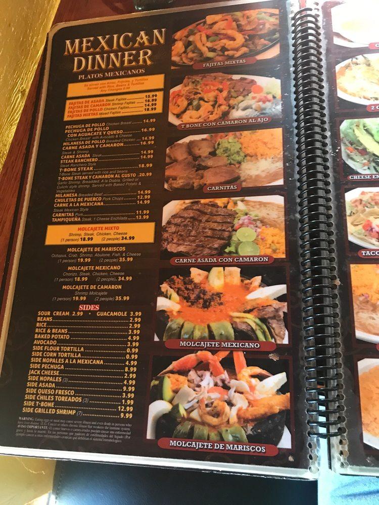 Menu at Taco Giro Mexican Grill restaurant, Sierra Vista