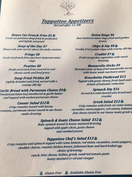 Menu at The Forest Restaurants, McDougall