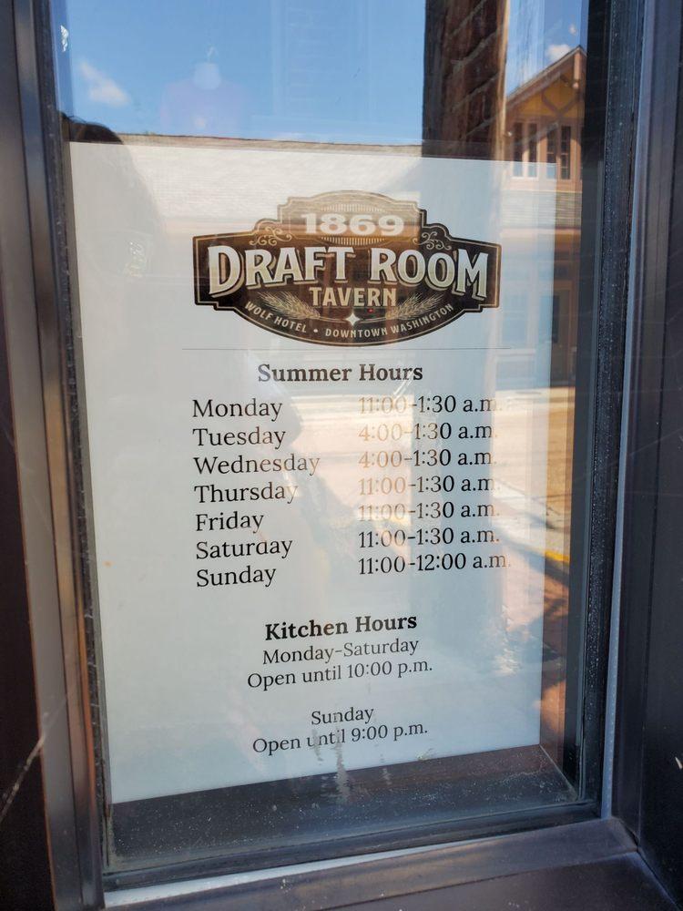 Menu at 1869 Draft Room pub & bar, Washington