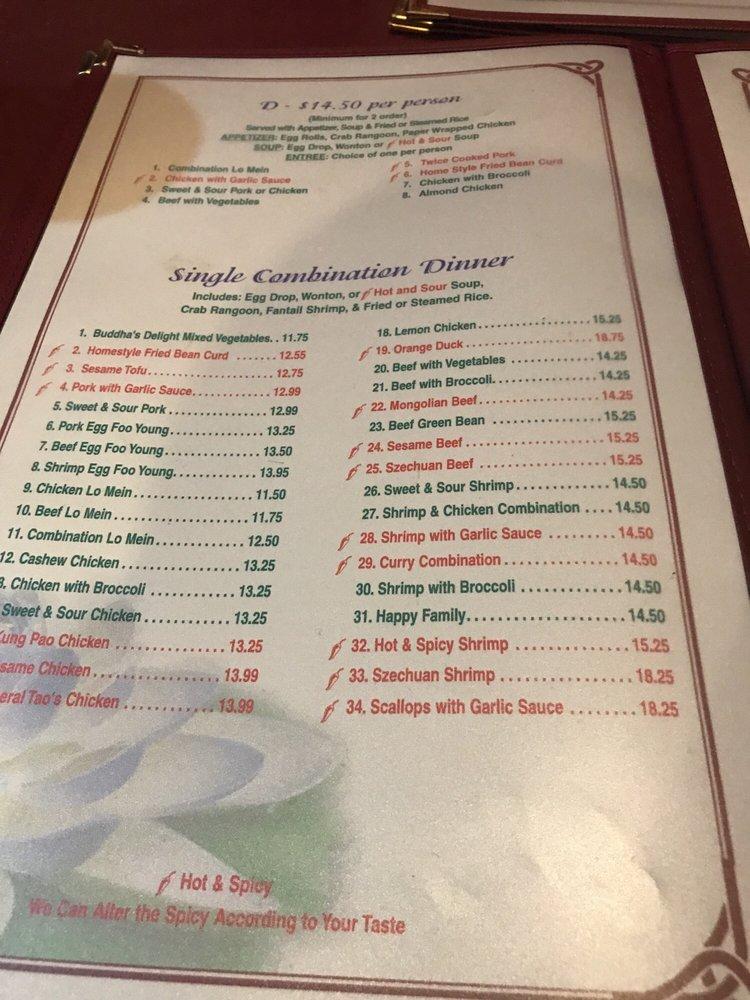 Menu at China Doll Restaurant, Colorado Springs