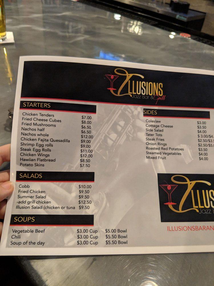 Menu at Illusions Bar & Grill, Indianapolis
