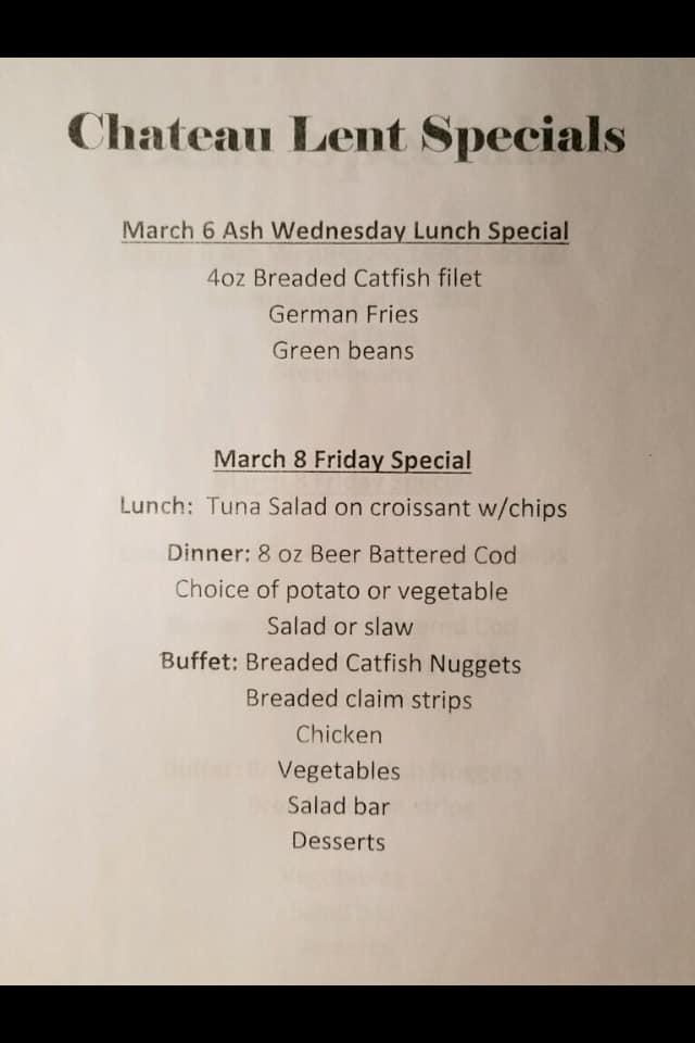 Menu at The Chateau pub & bar, Mariah Hill